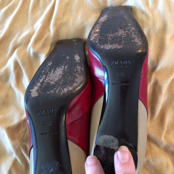 Prada | Shoes | Prada Classic Leather Tricolor Pumps | Poshmark
